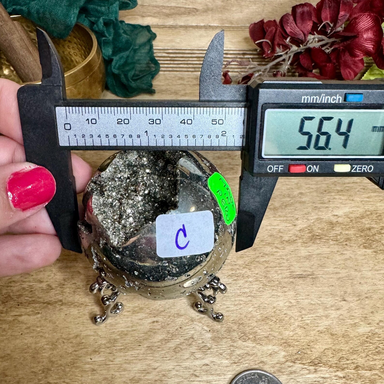 Peruvian Pyrite Sphere With Druzy – Crystal Display Holder Included - Etsy