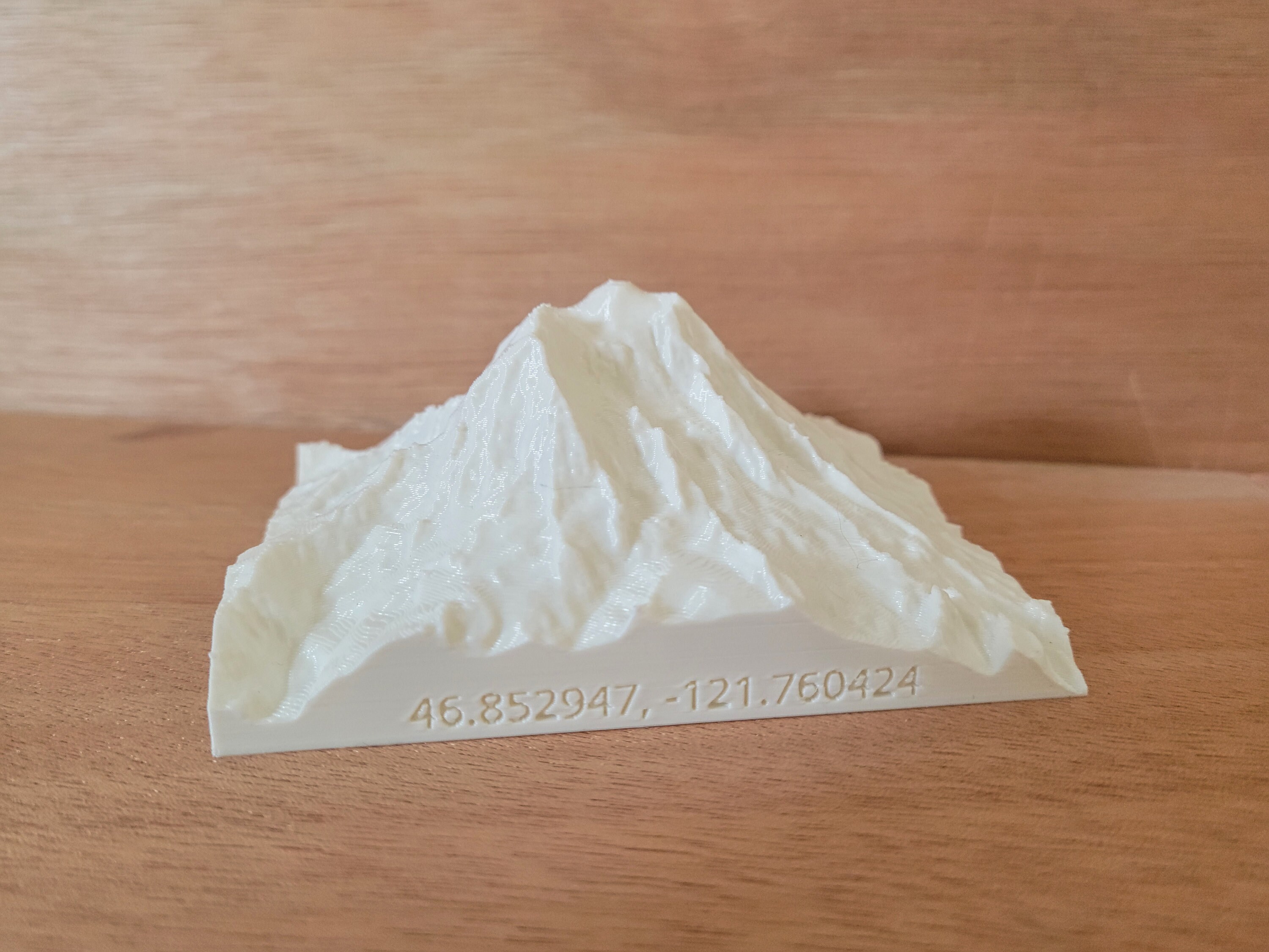 Mount Rainier 3D Model Magnet Desk Decor Topographic Car Dashboard ...