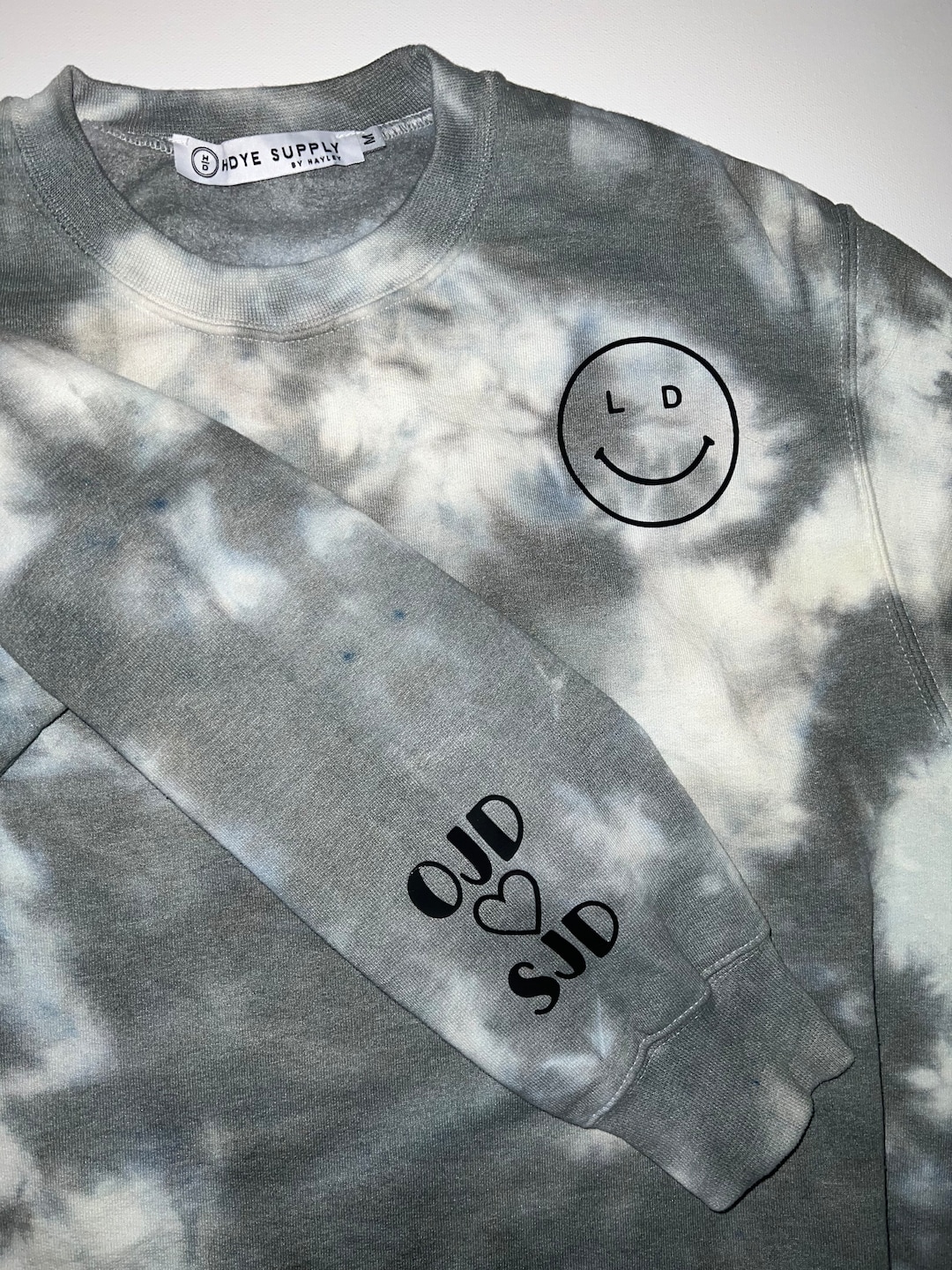 Personalized Smiley Crew With Sleeve Addition - Etsy