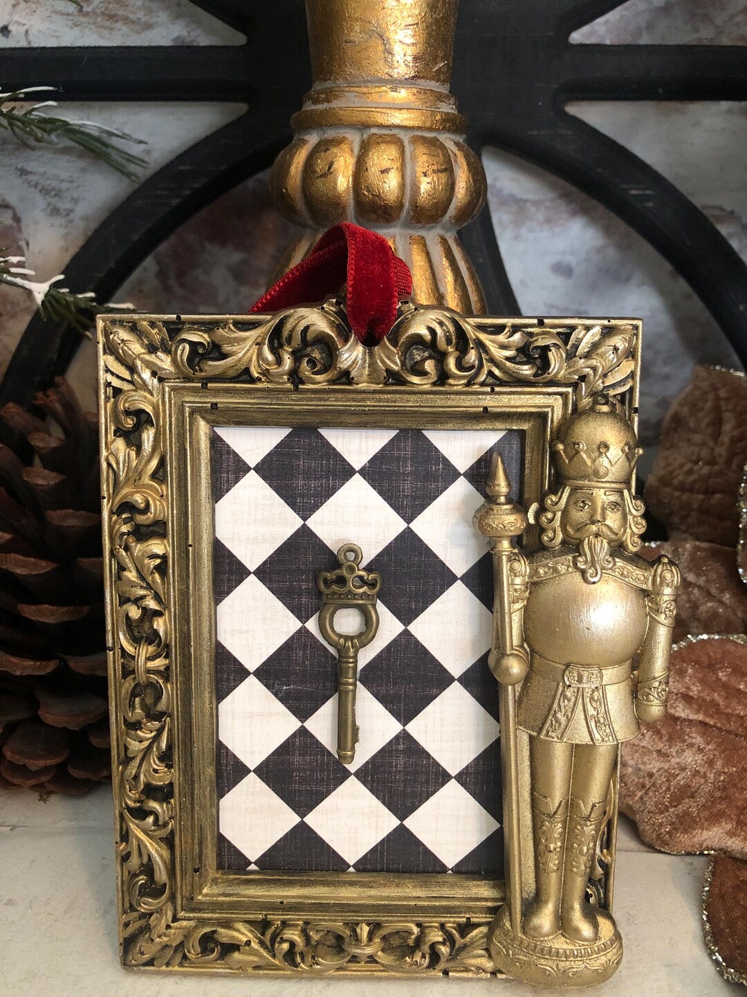 Set of 3 Old World Inspired Christmas Ornaments/french Country ...