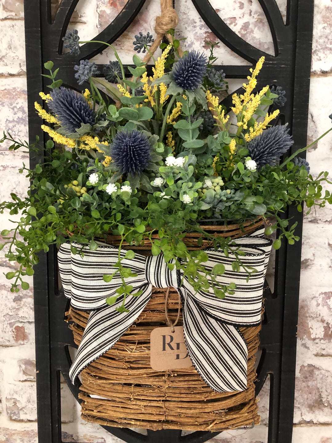 Spring Hanging Baskets/spring Wreath/hanging Baskets/wreaths/front Door ...