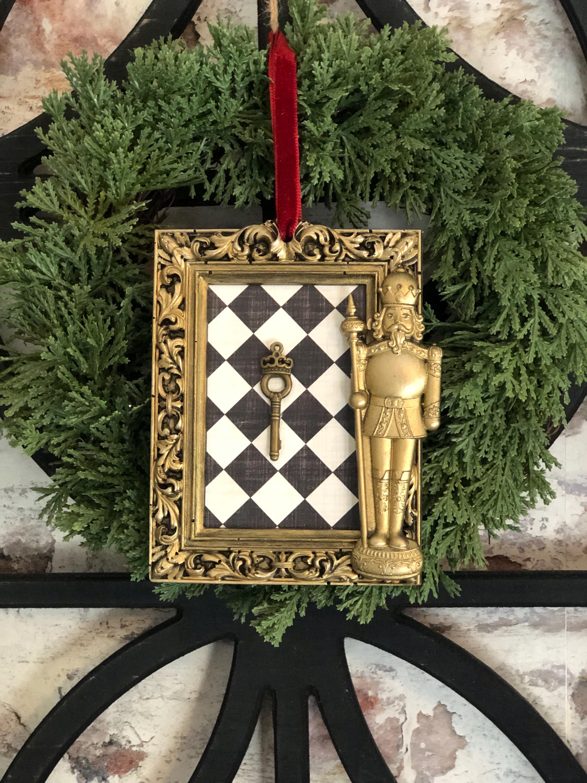 Victorian Nutcracker Christmas Ornaments - Antique Gold Resin, Set of 3 ...