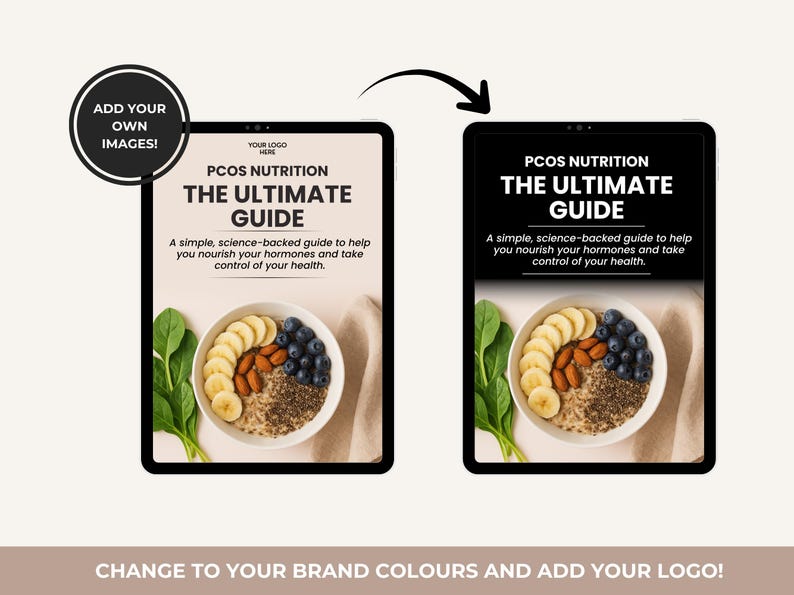 PCOS Nutrition Guide | Editable Canva Ebook Template - Etsy