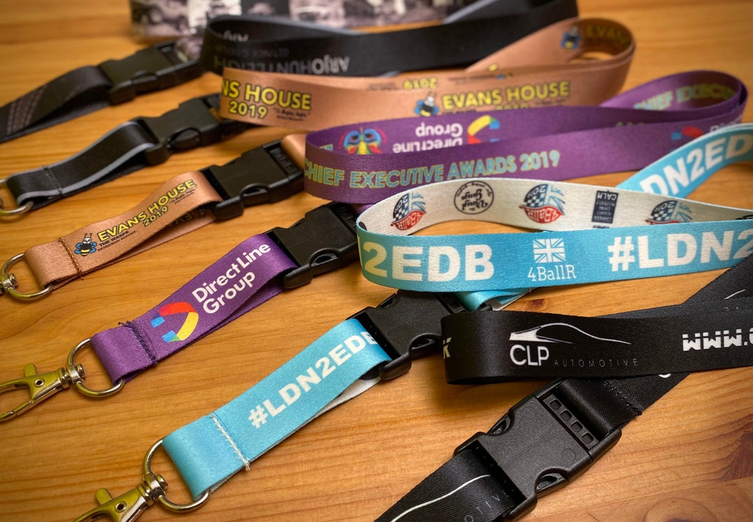 Personalized Full Color Polyester Lanyard: Custom Logo, Text - Etsy