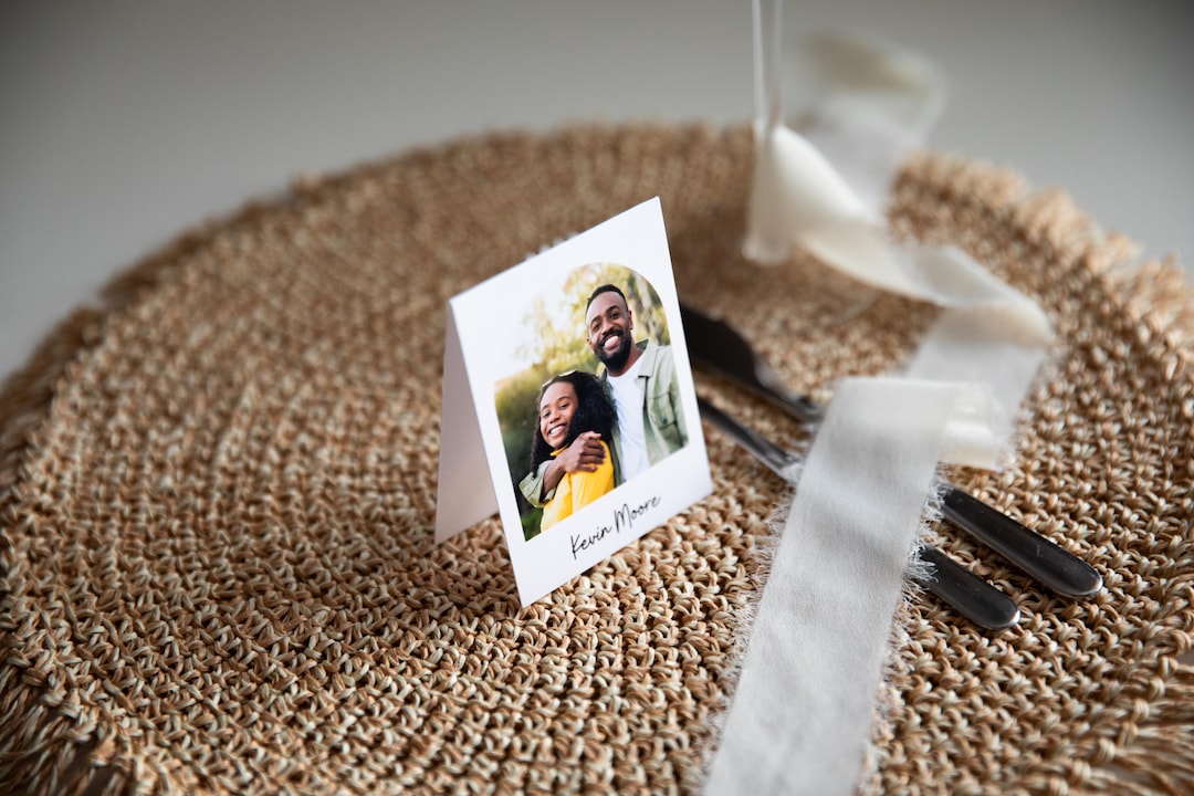 Custom Photo Name Cards, Personalized Tent Cards, Wedding Escort Cards ...