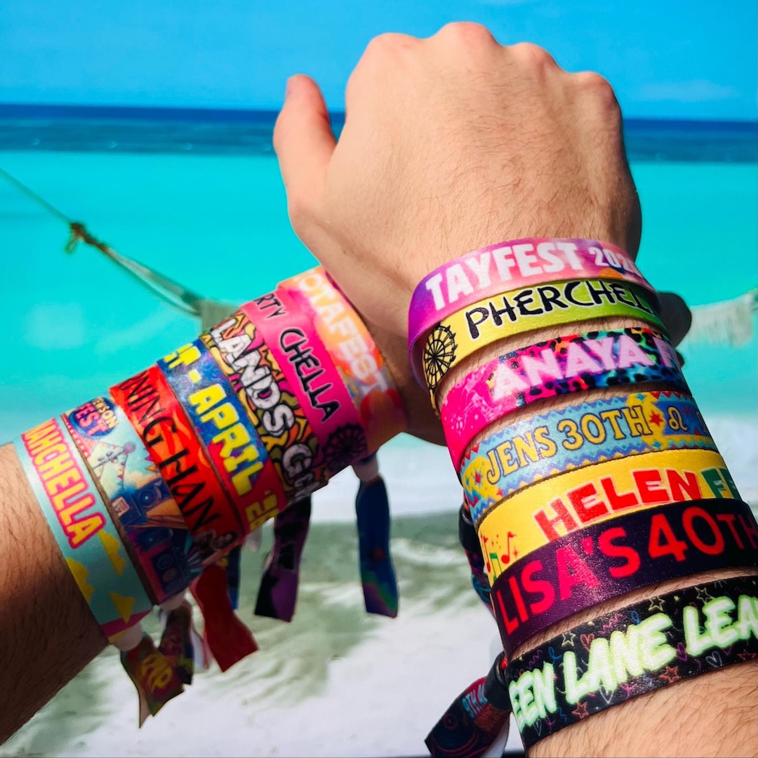 Personalized Festival Fabric Wristbands: Full Custom Bands for Event ...