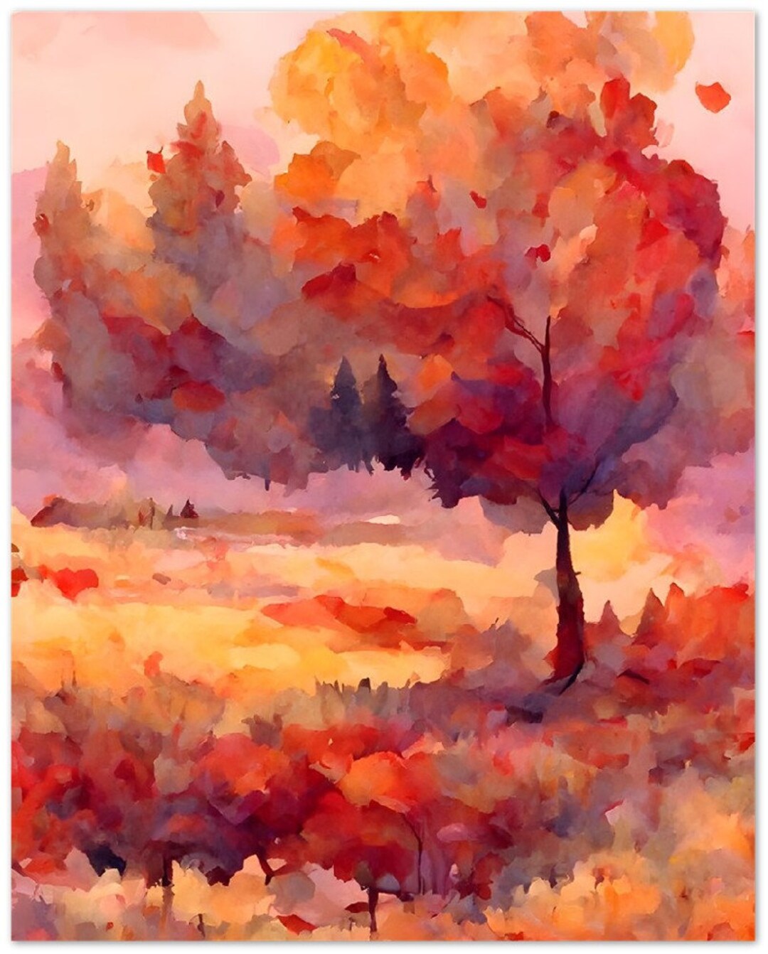 Woodland Watercolours Poster - Etsy