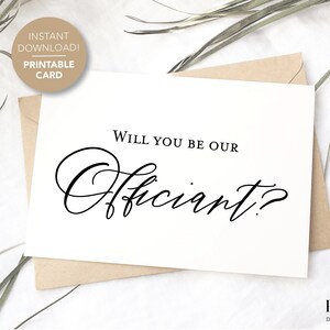 Proposal Card Officiant Card Printable Proposal Card Officiant Proposal ...