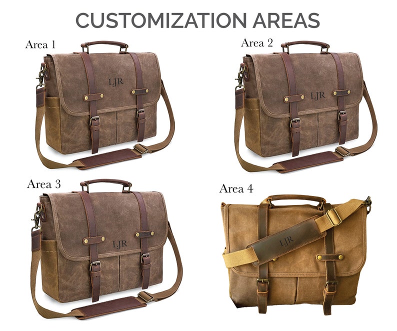 Mens Laptop Bag Canvas Custom Mens Leather Laptop Bag Personalized ...