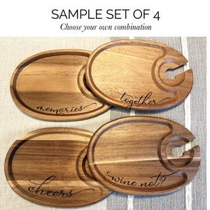 Appetizer Plate Set With Wine Holder, Wine Appetizer Plate, Cocktail ...