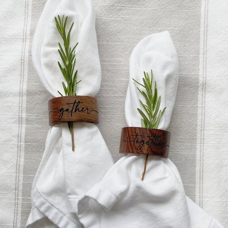 Napkins Ring Holders Rustic - Etsy