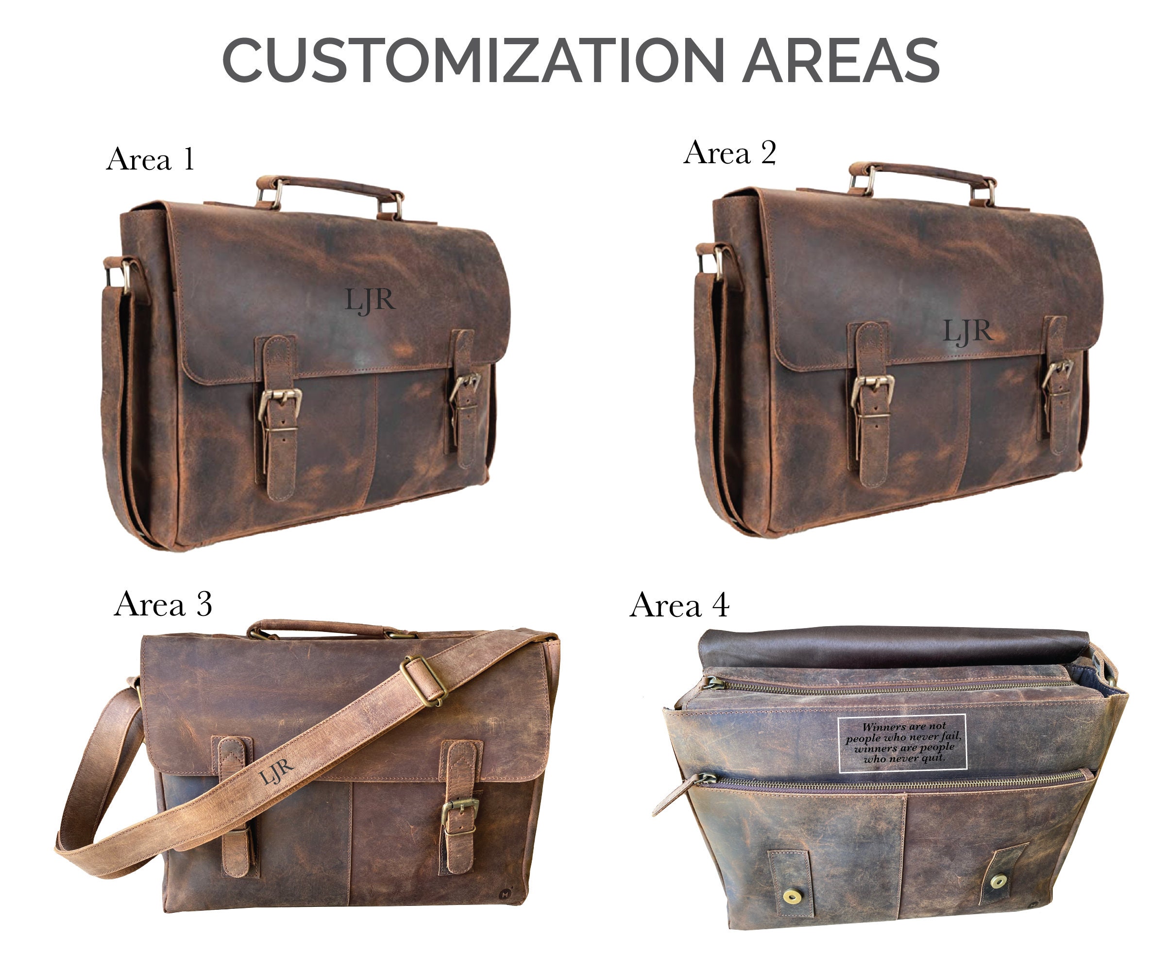 Mens Genuine Leather Laptop Bag Custom Mens Leather Messenger Bag ...
