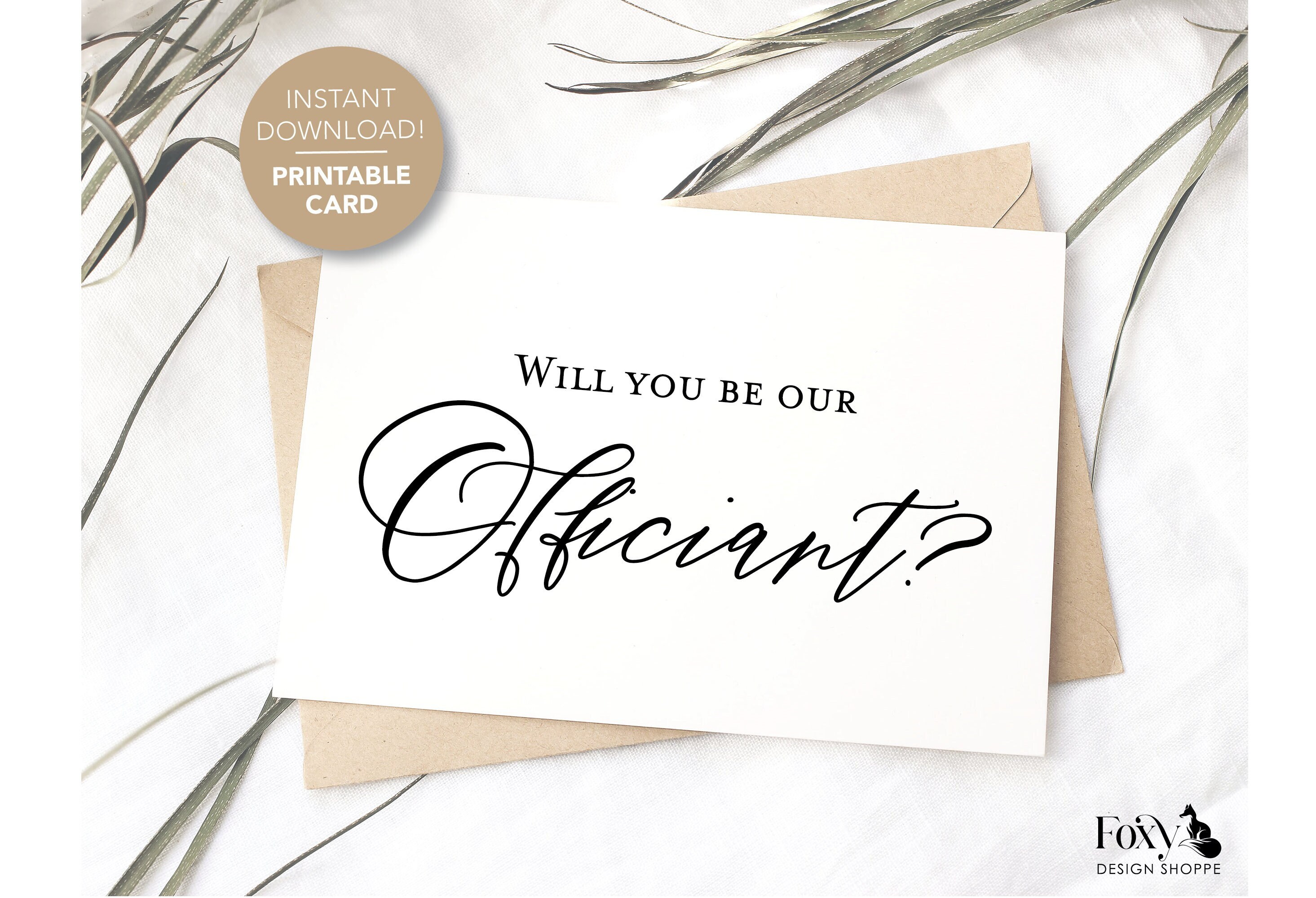 Proposal Card Officiant Card Printable Proposal Card Officiant - Etsy