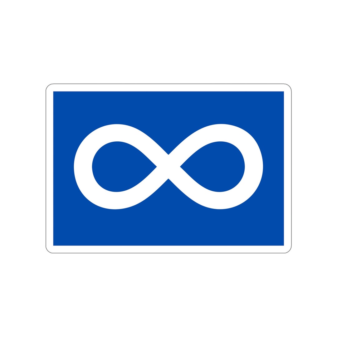 Metis Nation Flag Sticker Classic Blue Metis Flag - Etsy