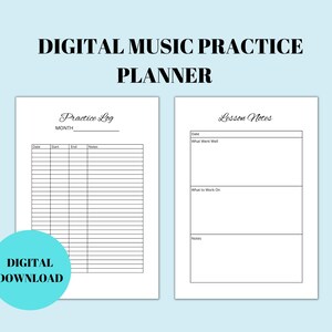 Music Practice Planner Printable for Musicians/music Students - Etsy