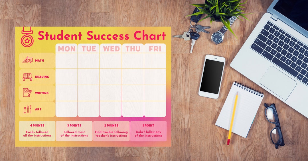 Printable Student Success Chart: Track Behavior and Progress - Etsy
