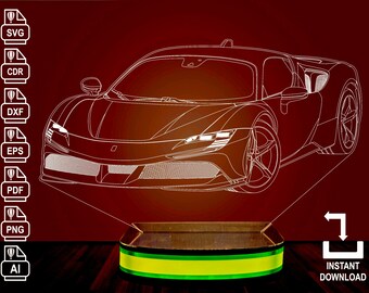 Ferrari Sf90 Svg - Etsy