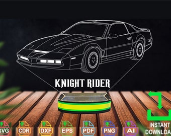 Knight Rider Kitt 2000 Michael Knight TV Series 80s Retro Car - Etsy