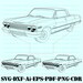 1963 Chevrolet Impala Ss, Vector Drawing, Laser Cut File, 3D LED ...
