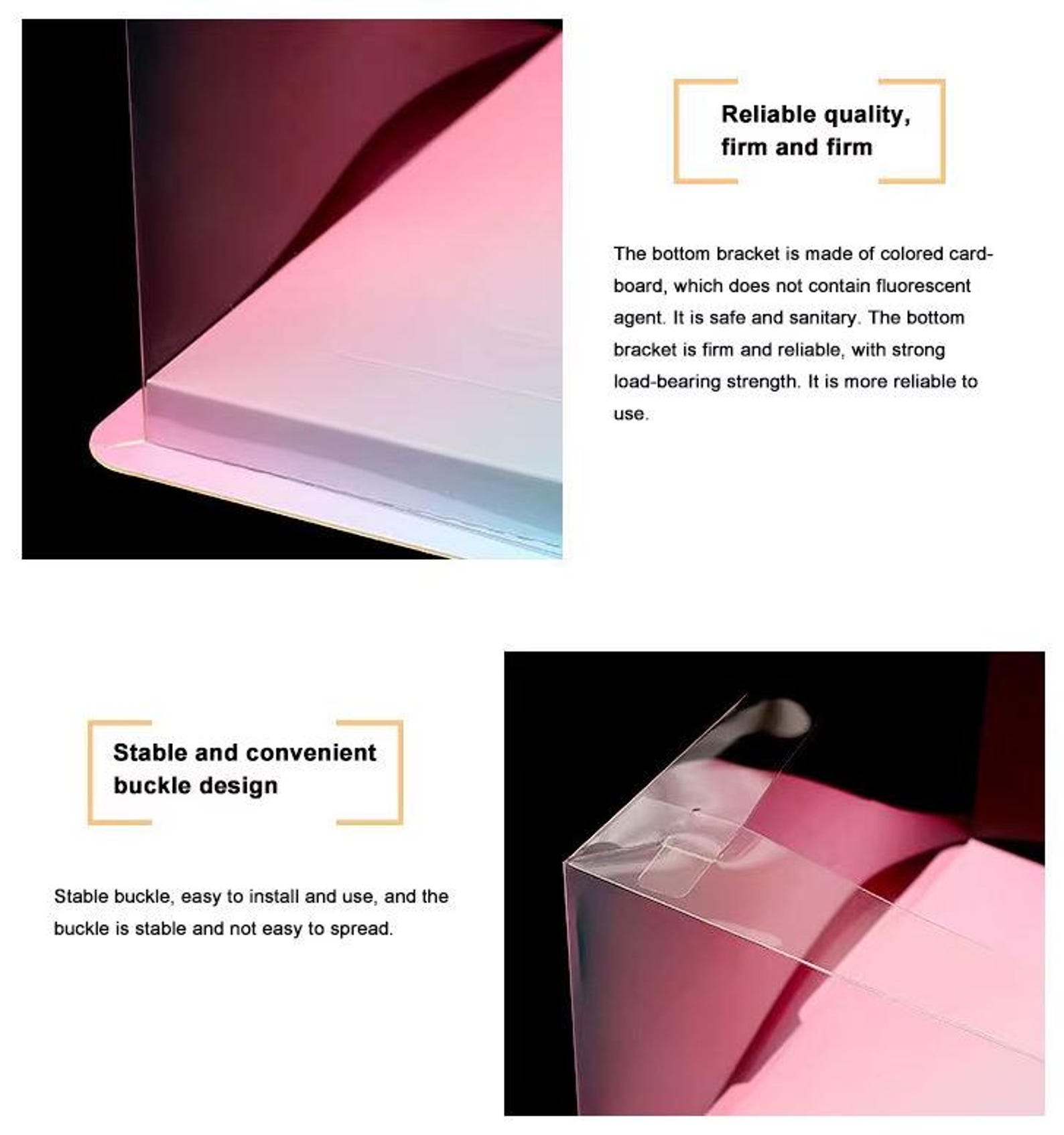 Pink Blue Transparent Clear Birthday Cake Box/wedding Box/party Box ...