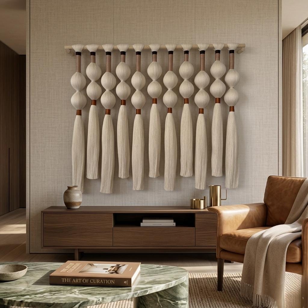 Modern Contemporary Art Woven Tapestry Macrame Wall Hanging - Etsy