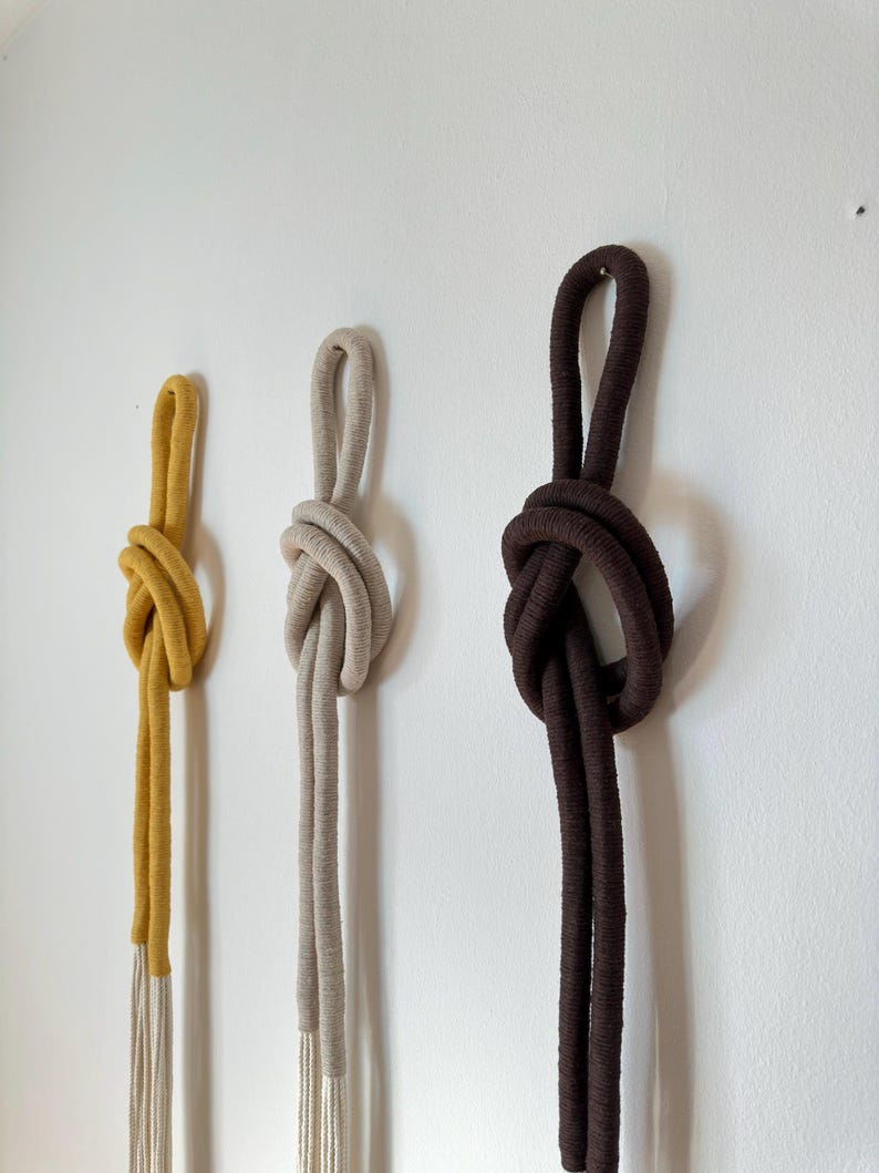 Wrapped Wall Hanging, Knott Wall Decor, Macrame Knotted, Boho Wall ...