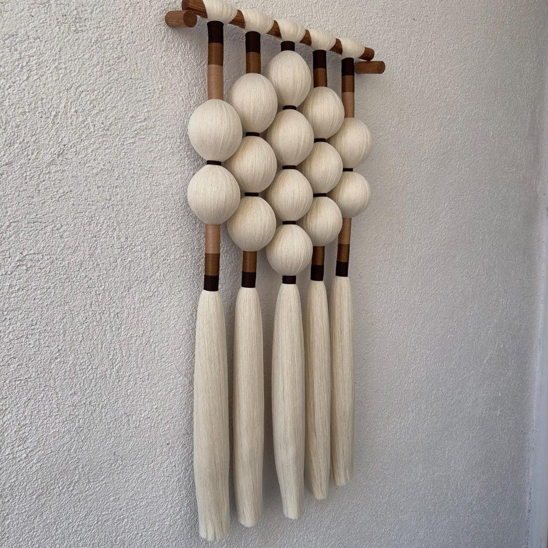 Modern Contemporary Fiber Art Woven Tapestry Macrame Wall Hanging Boho ...