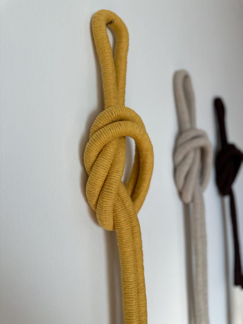 Wrapped Wall Hanging, Knott Wall Decor, Macrame Knotted, Boho Wall ...
