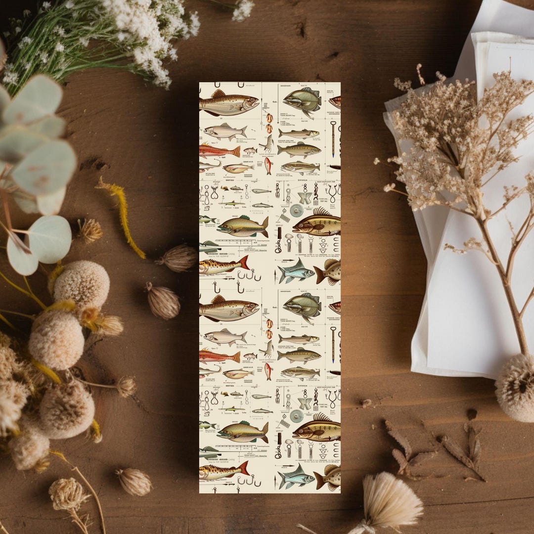 Fishing Watercolor Bookmark/nature Inspired Gift for Book Lover ...