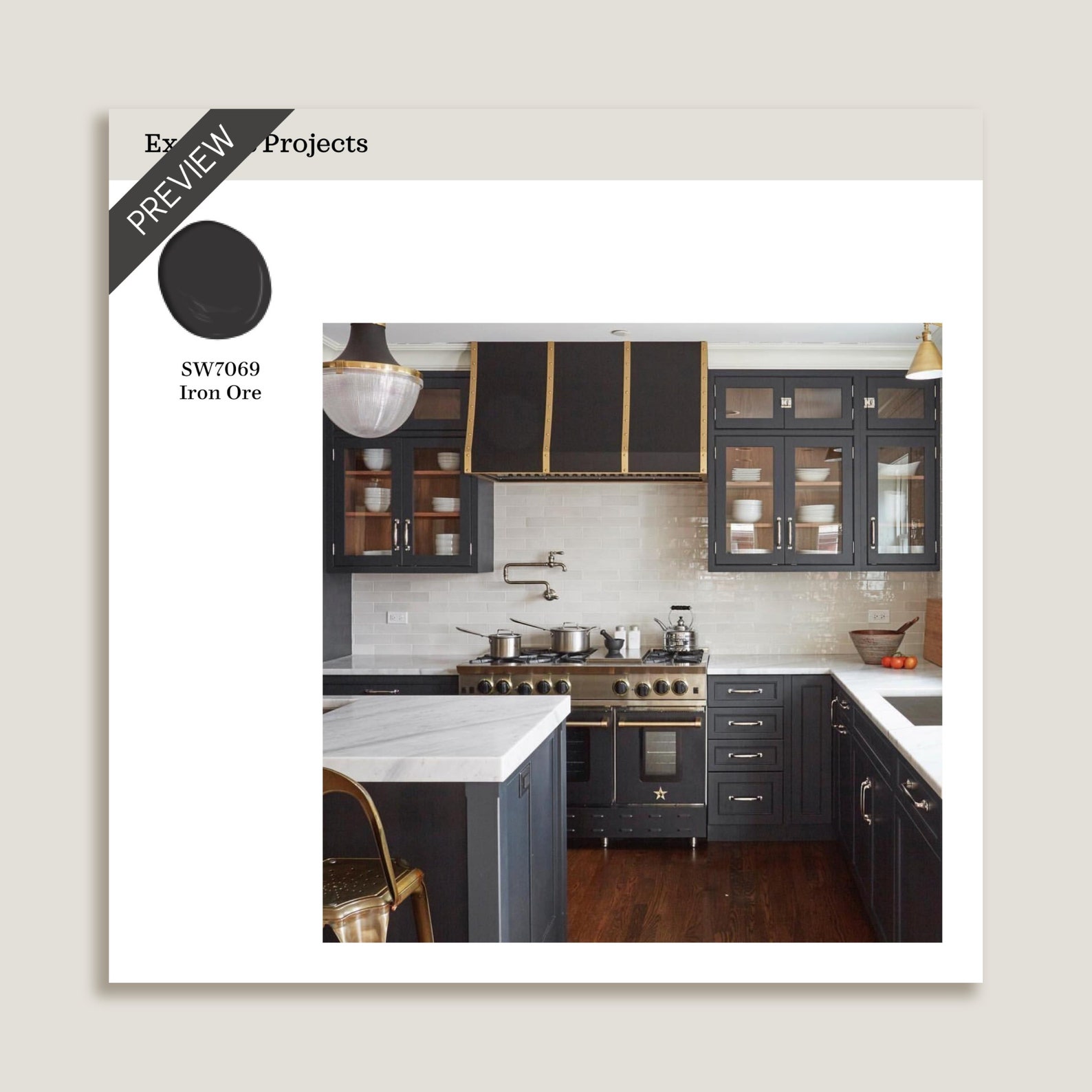 Sherwin Williams Iron Ore Paint Color Palette, Iron Ore Cabinets ...