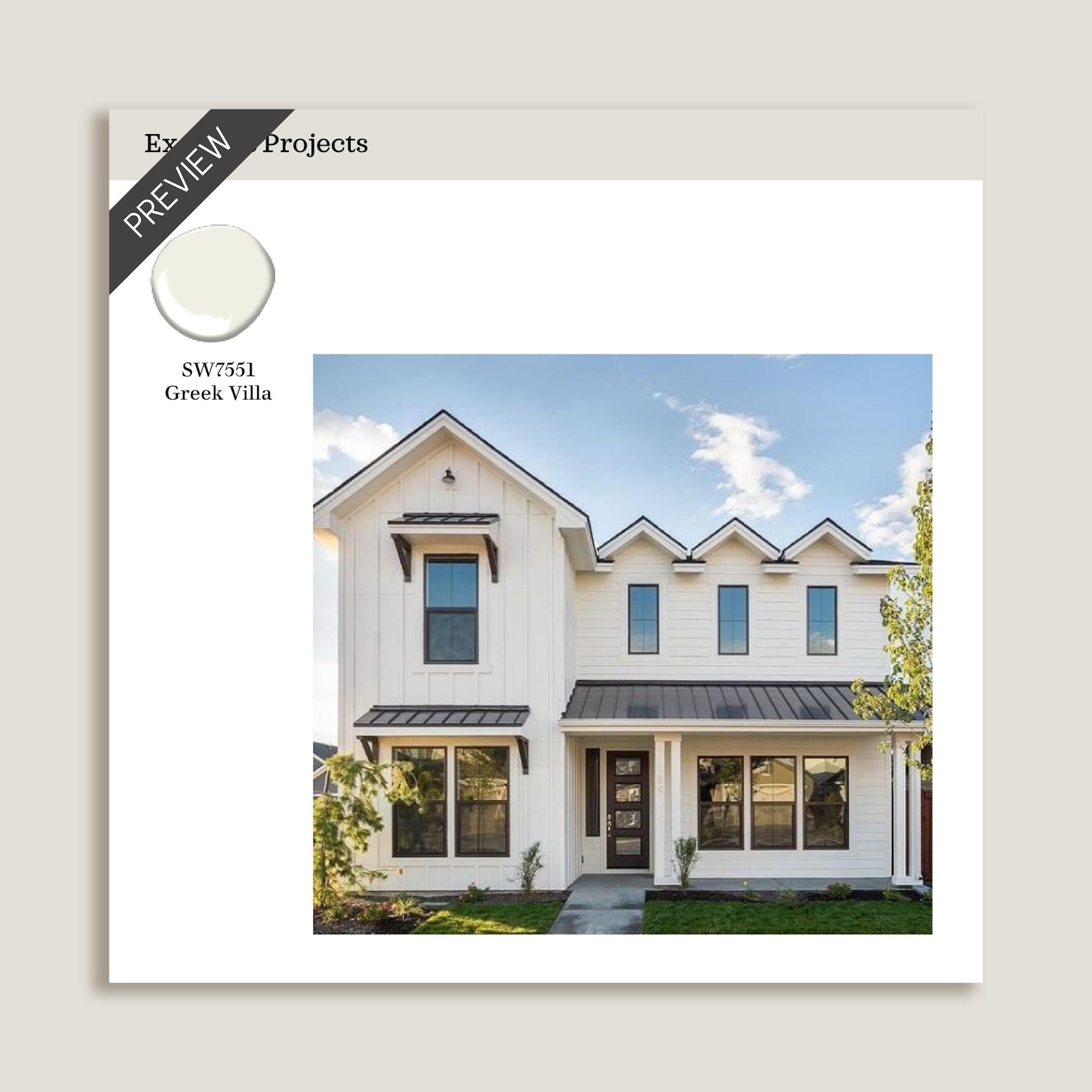 Sherwin Williams Greek Villa Paint Color Palette, Best White for ...