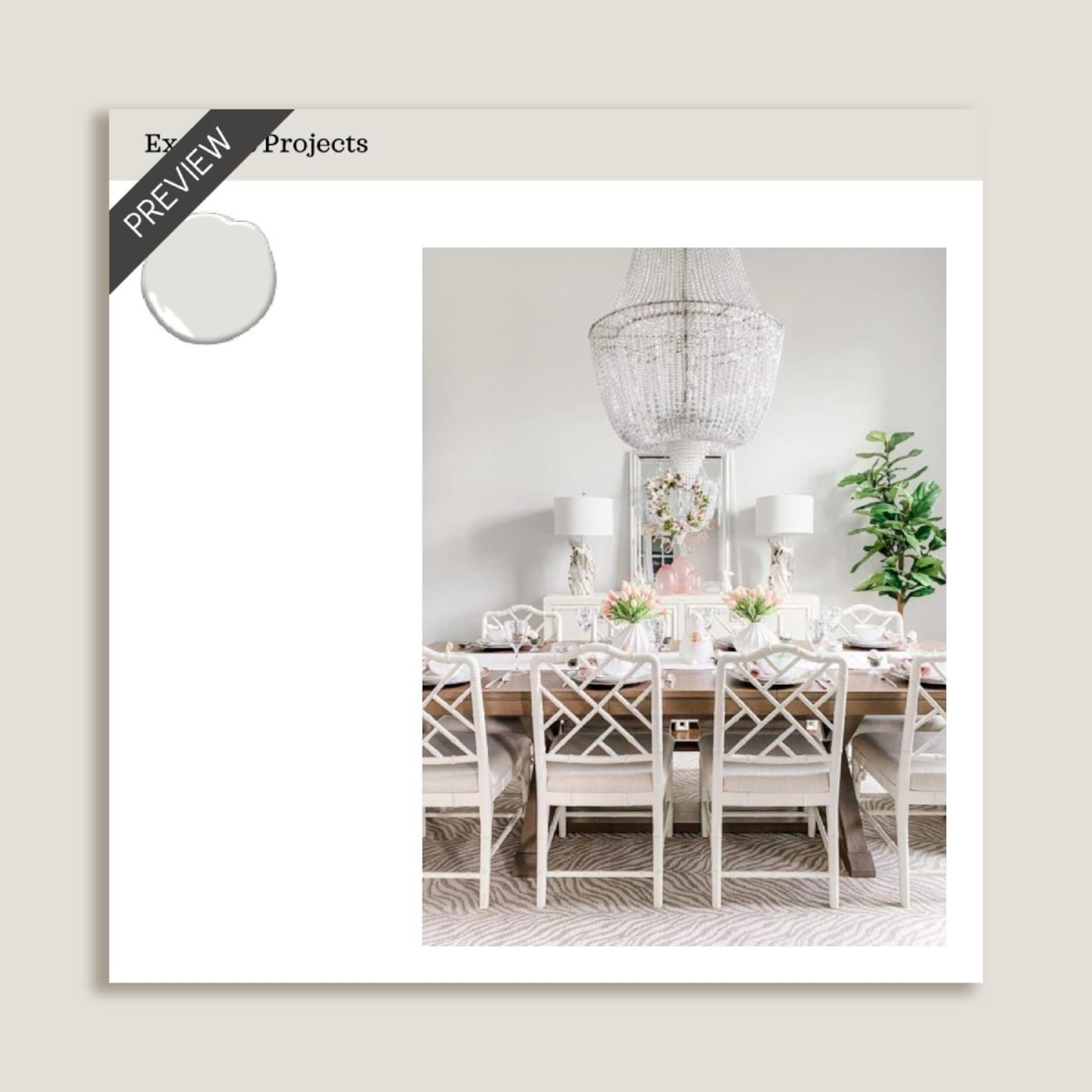 White Heron Paint Color Palette, Benjamin Moore, White Heron Vs White ...