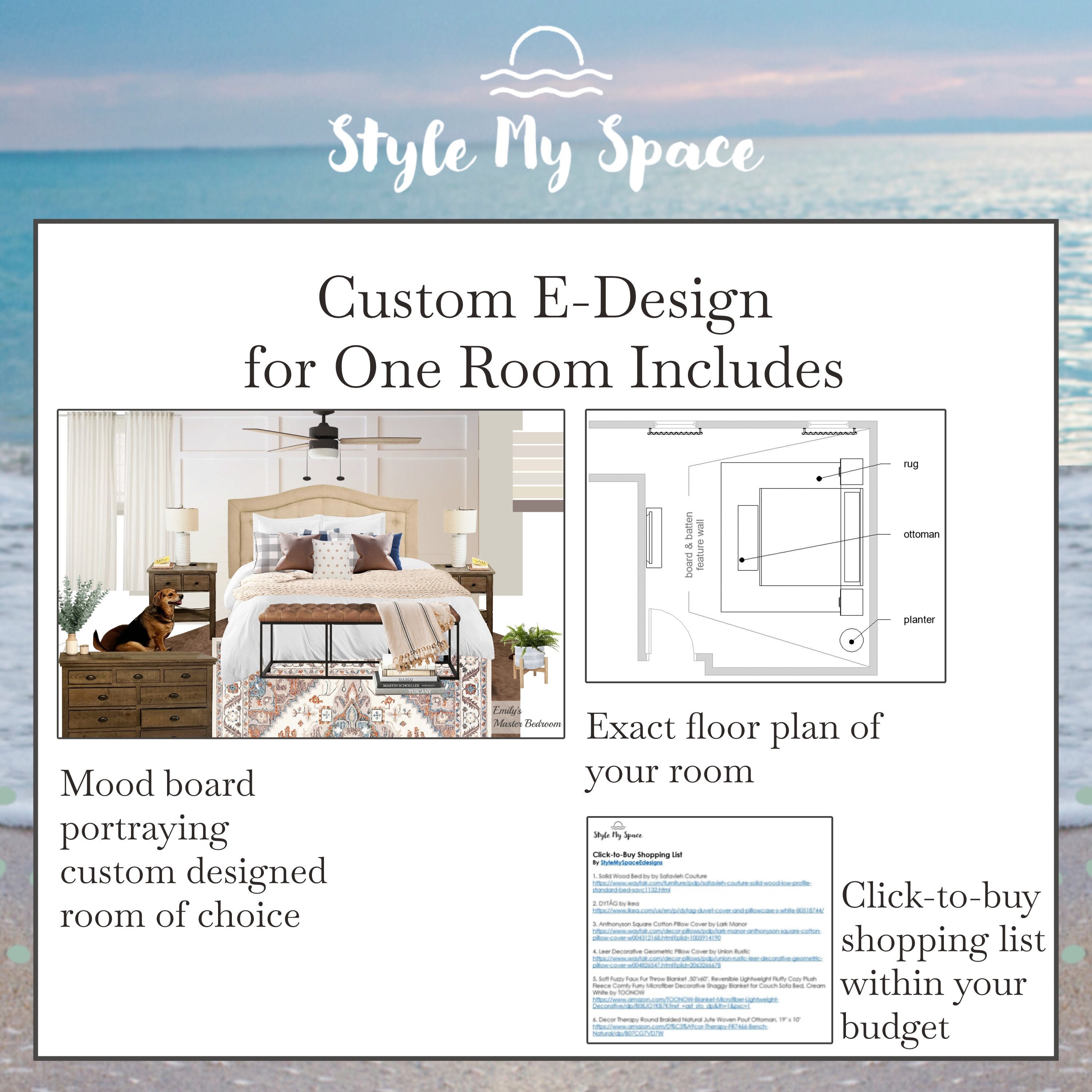 Bedroom Designbedroom Moodboardcustom Room Designonline - Etsy