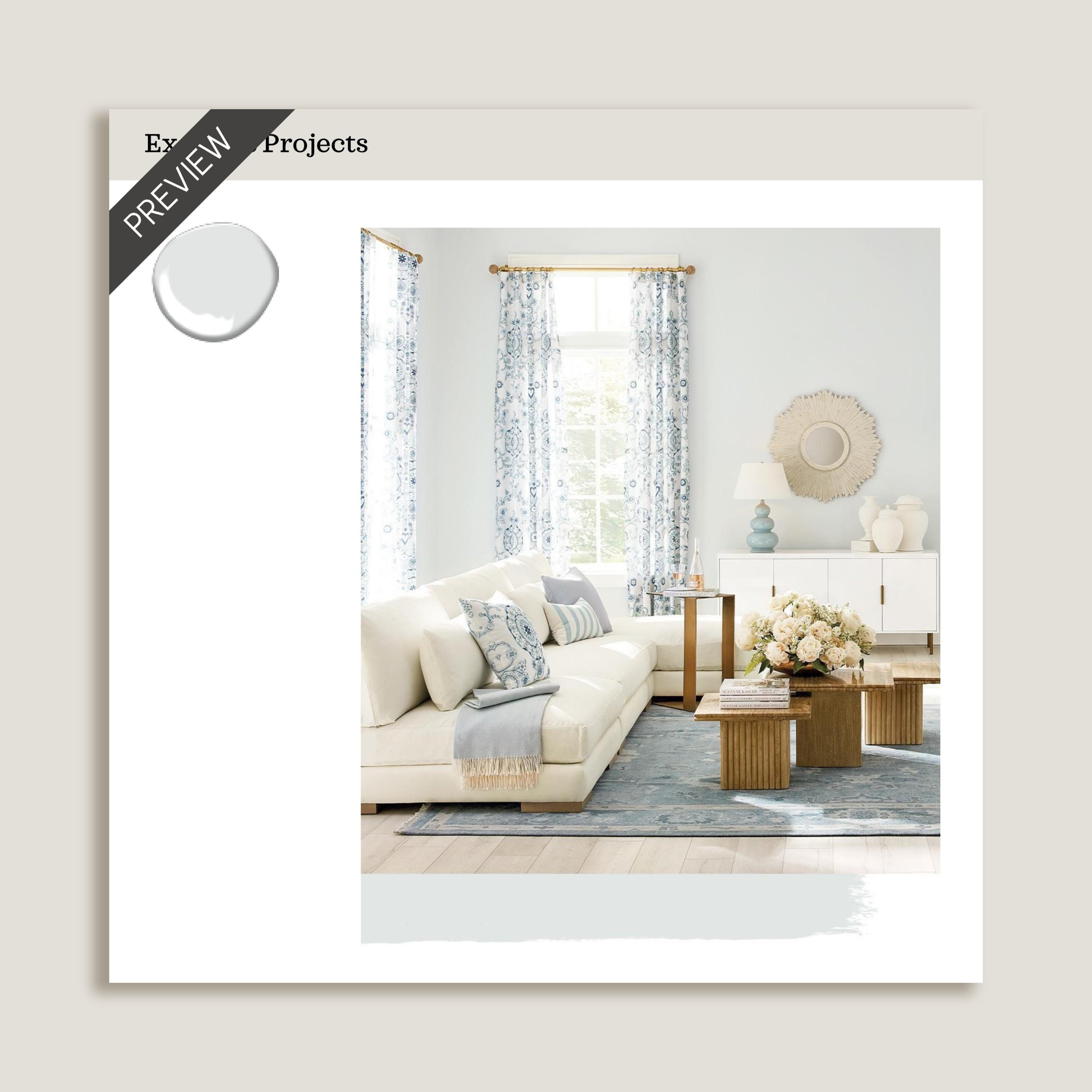 Coastal Farmhouse Paint Color Palette, Benjamin Moore, Blue, Beach ...