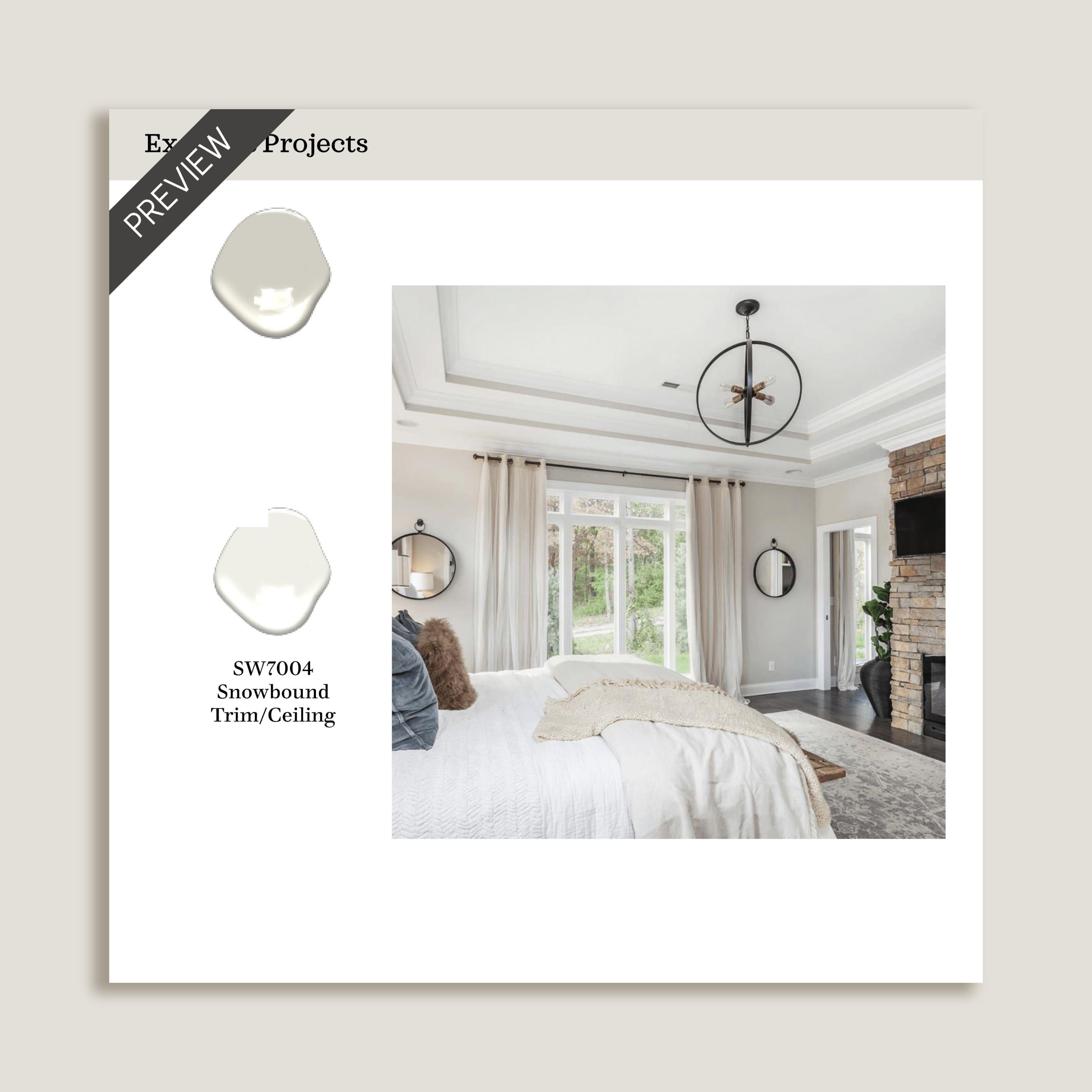 Sherwin Williams Snowbound Paint Color Palette, Snowbound Undertone ...
