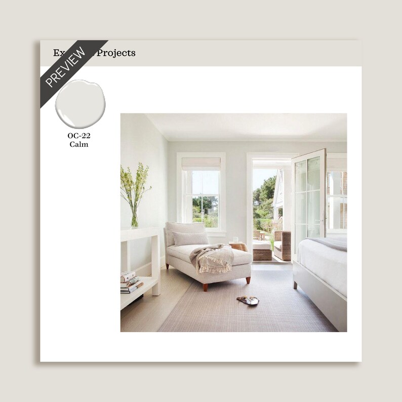 Calm Paint Color Palette, Benjamin Moore, Calm Undertone, Calm Paint ...