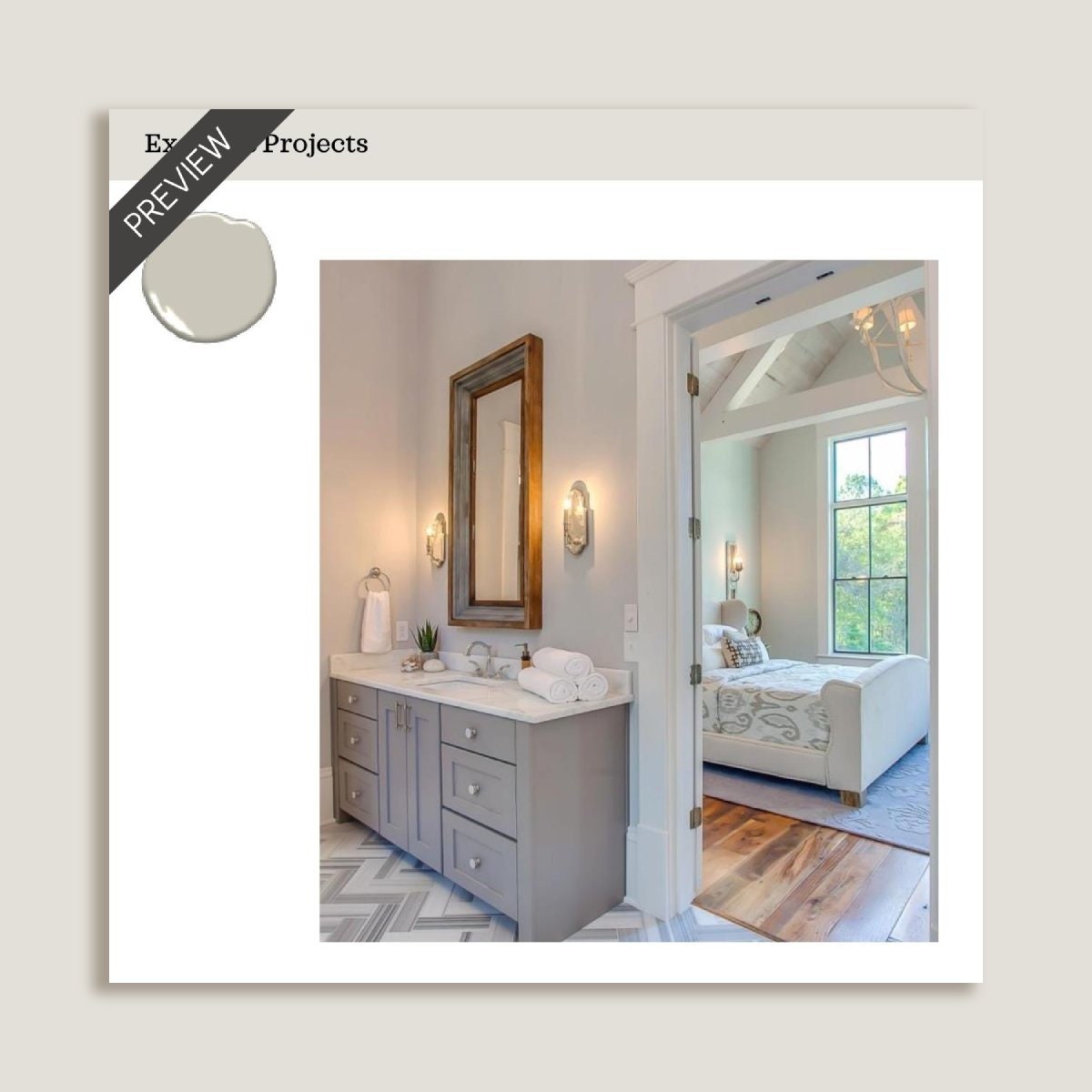 Simply White Paint Color Palette, Benjamin Moore, Simply White Vs White ...