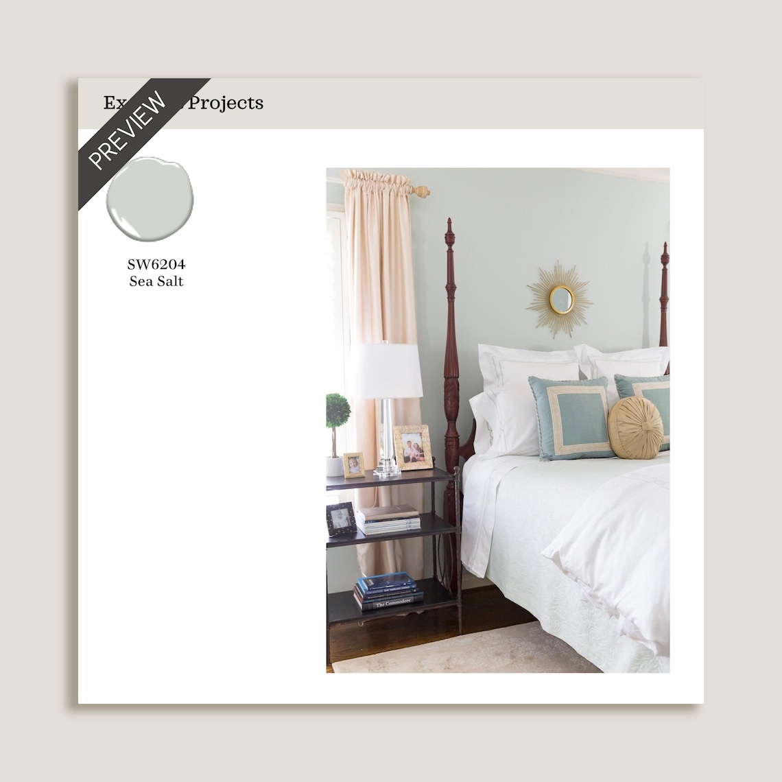 Sea Salt Paint Color Palette, Sherwin Williams, Sea Salt Bathroom ...