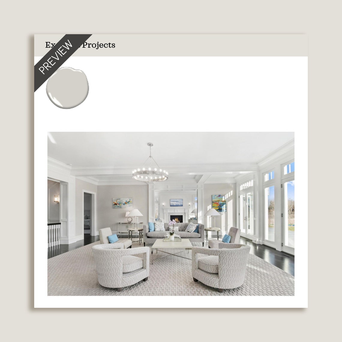 Classic Gray Paint Color Palette, Benjamin Moore, Classic Gray 1548 ...