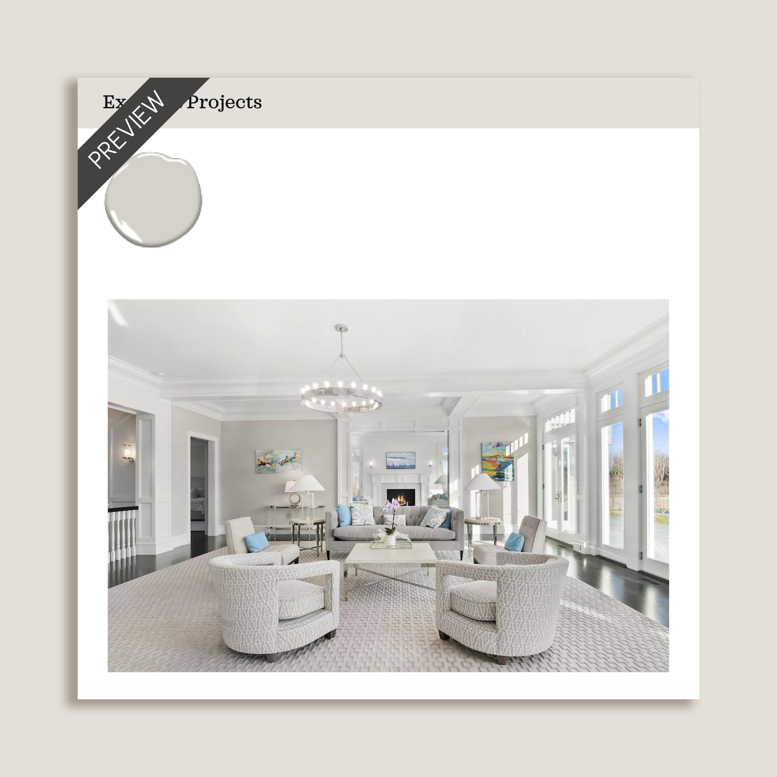Classic Gray Paint Color Palette, Benjamin Moore, Classic Gray 1548 ...