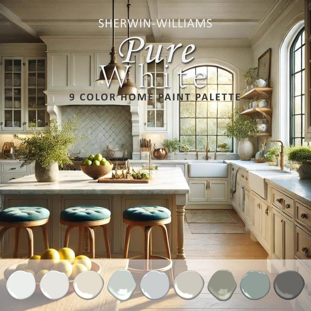 Pure White Paint Color Palette, Sherwin Williams, Best White Paint ...