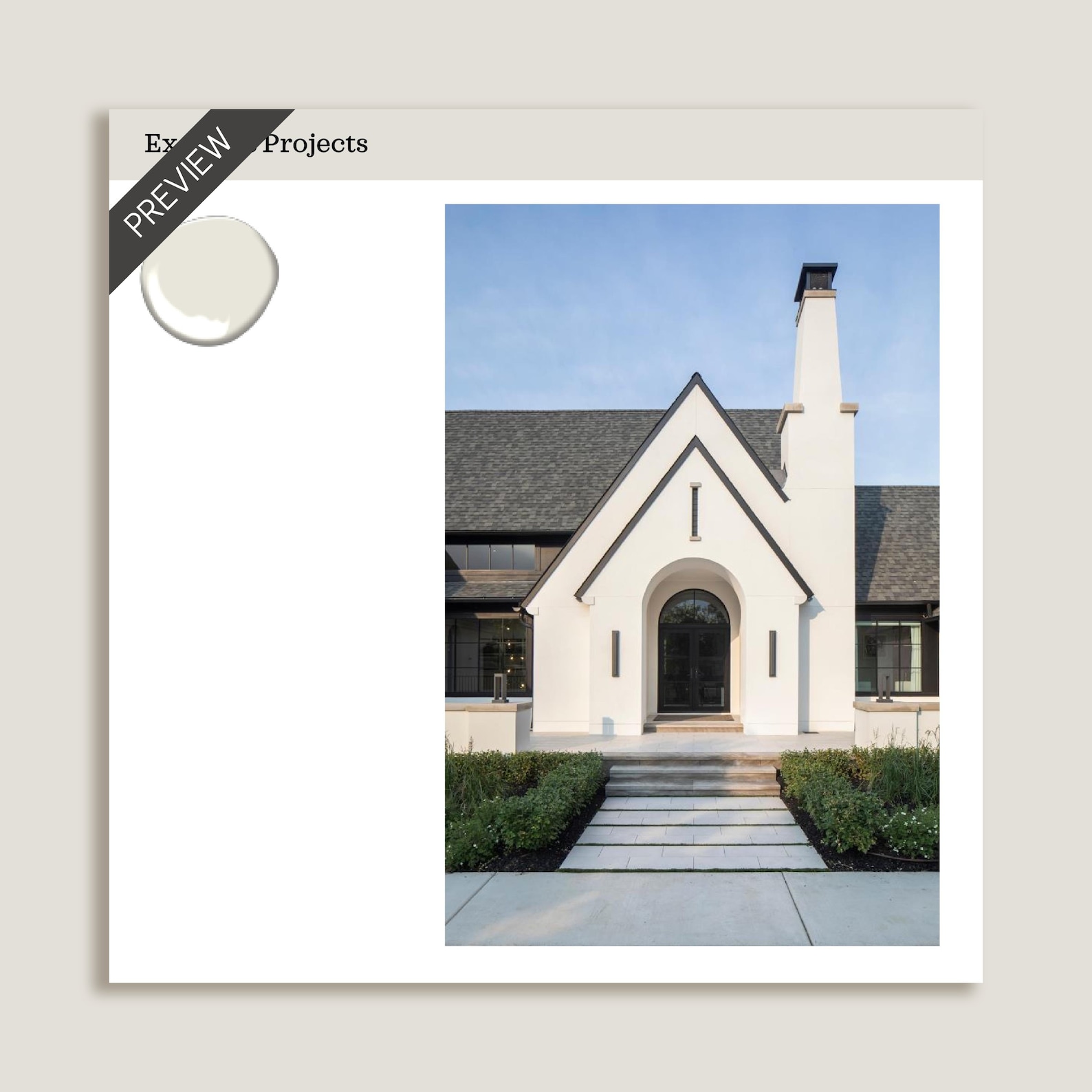 Cloud White Paint Color Palette, Benjamin Moore, OC-130, Cloud White ...