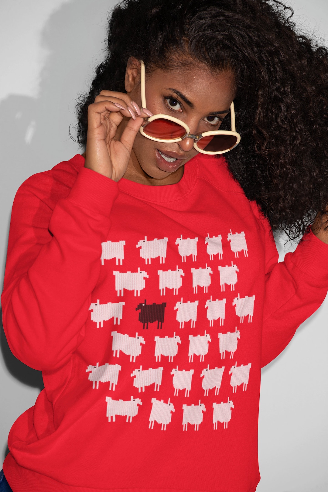 Princess Diana Black Sheep Sweater: Iconic Sheep Motif - Etsy