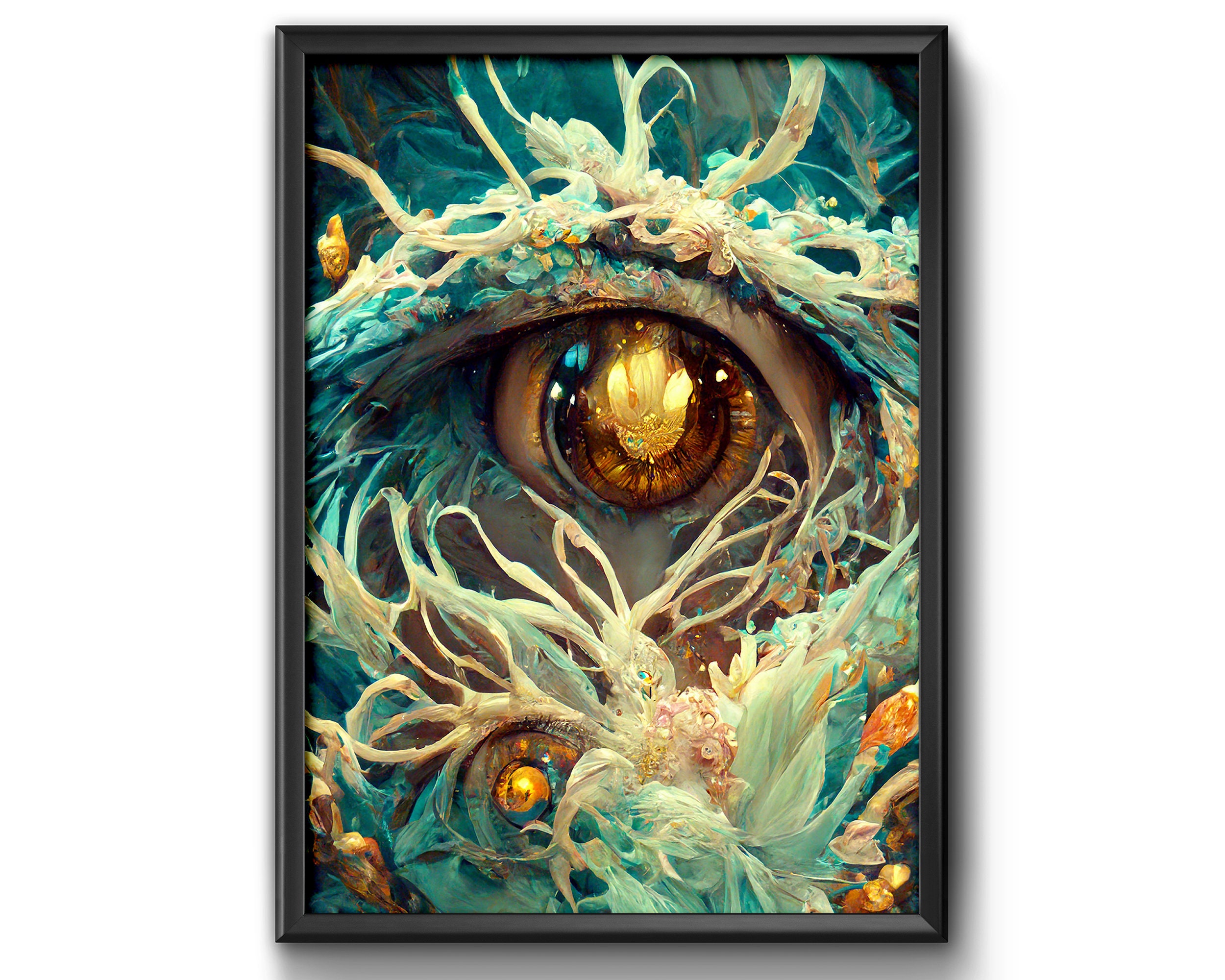 Ai Generated Eyeball Fantasy Art, Digital Poster, Abstract Art ...