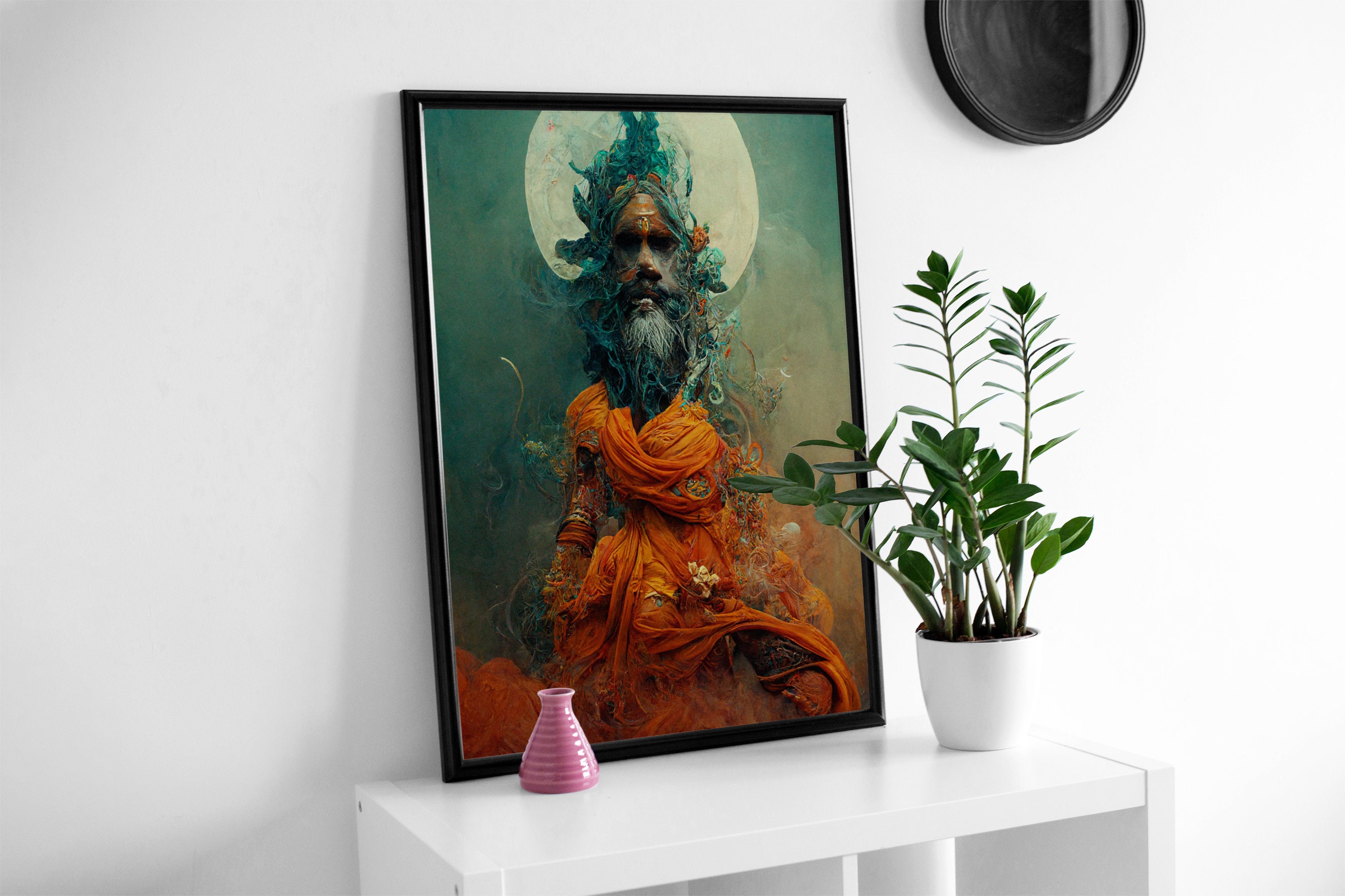 Sadhu Shaman Ai Generated Printable Wall Art, Spiritual Wall Art ...