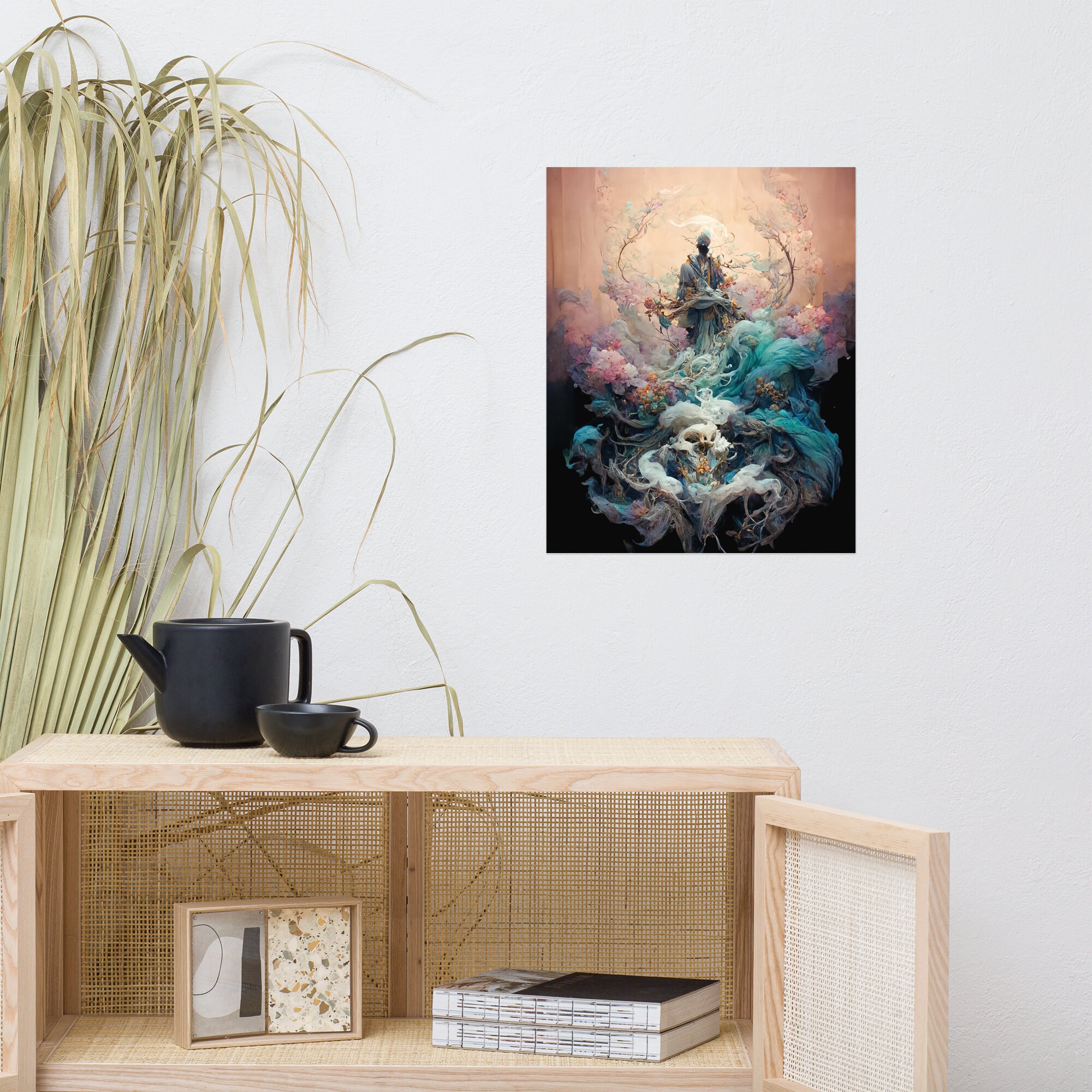 Surreal Yogi Shaman Poster, Ai Fantasy Art, Abstract Print, Spiritual ...