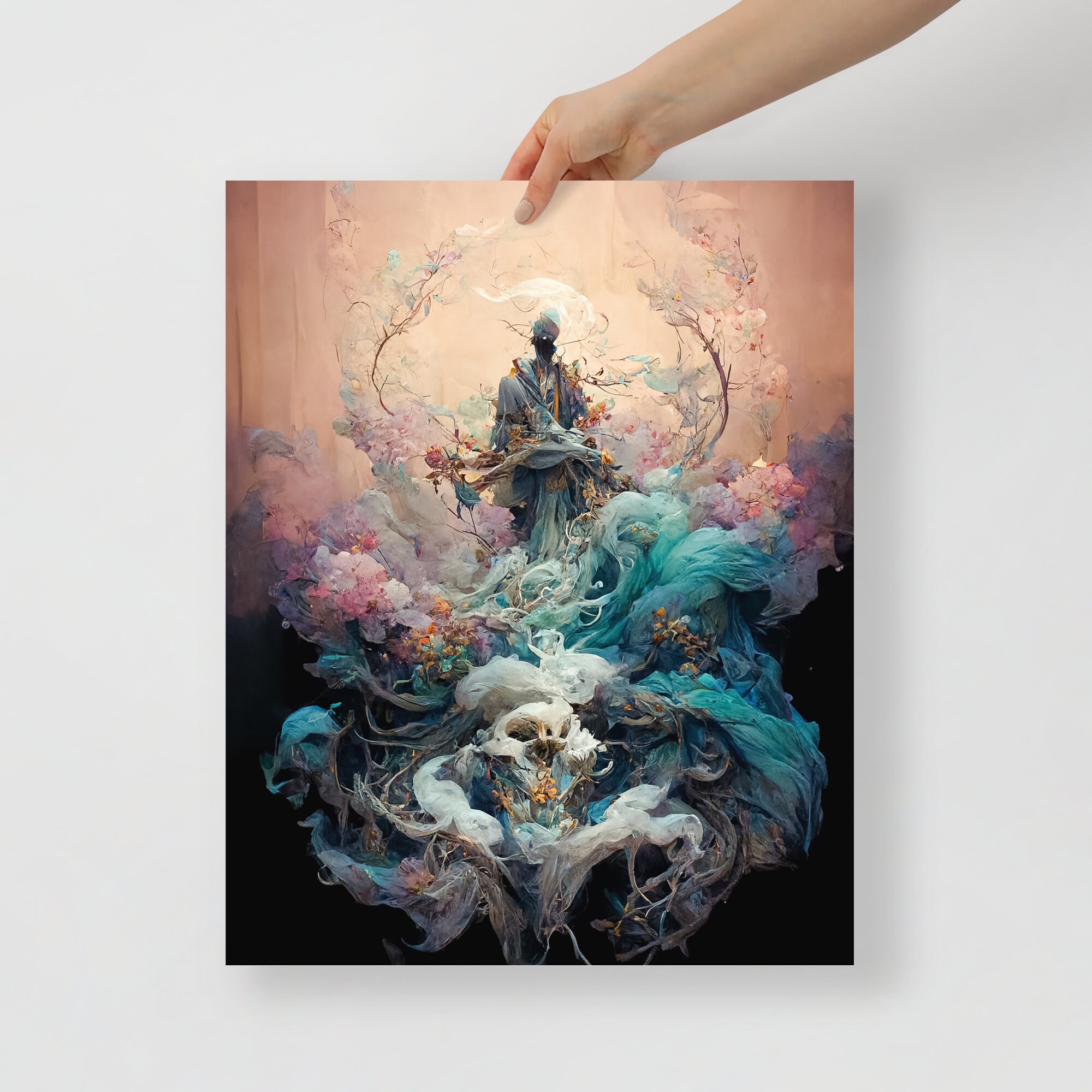 Surreal Yogi Shaman Poster, Ai Fantasy Art, Abstract Print, Spiritual ...