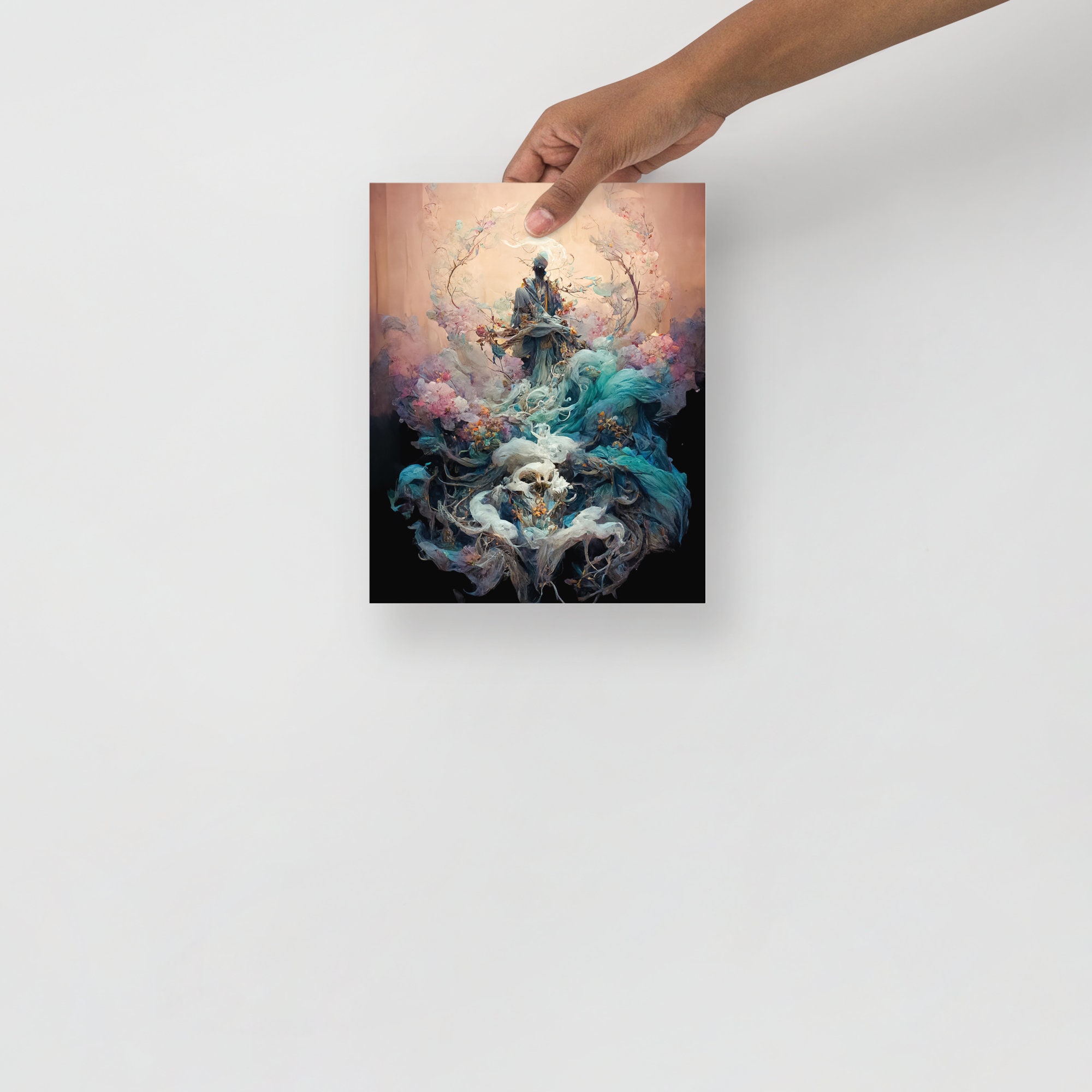 Surreal Yogi Shaman Poster, Ai Fantasy Art, Abstract Print, Spiritual ...