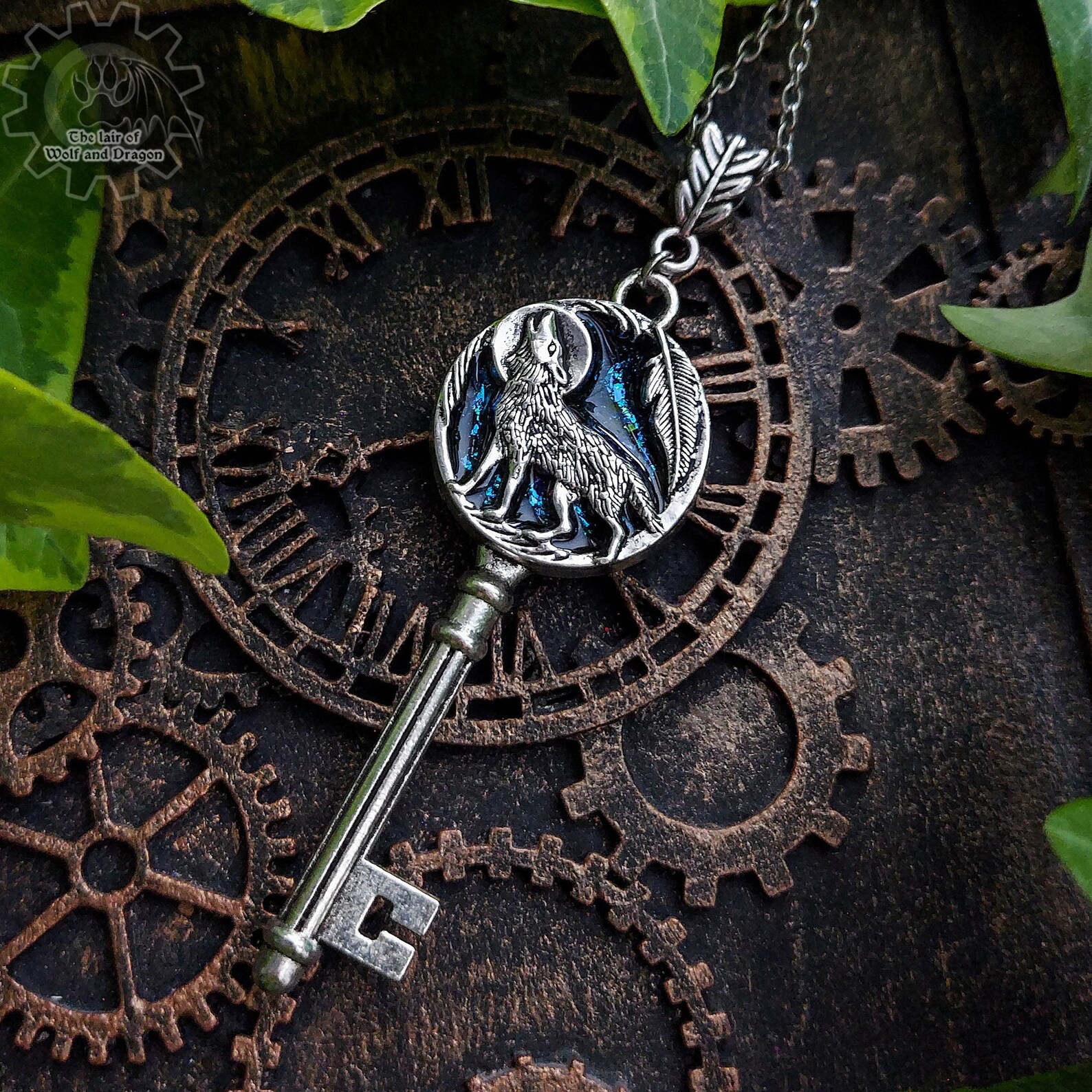 Wolf Key Necklace Animal Forest Jewelry Animal Jewelry Wildlife ...