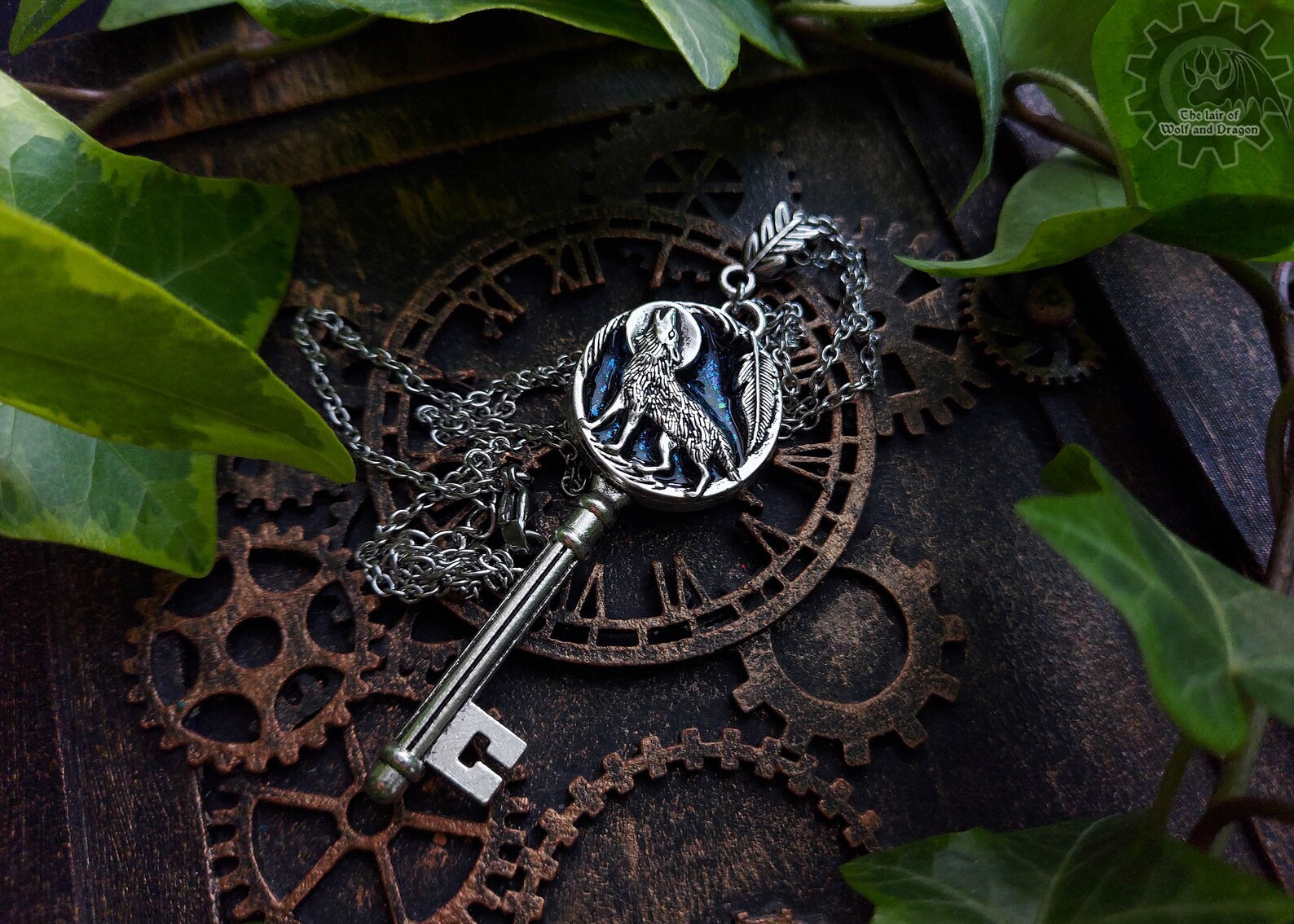 Wolf Key Necklace Animal Forest Jewelry Animal Jewelry Wildlife ...